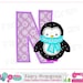 Penguin Alphabet Design Christmas Monograms Design Winter Letters ...