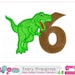 T-rex Numbers Embroidery T-rex Numbers Applique Dinosaur Embroidery T ...