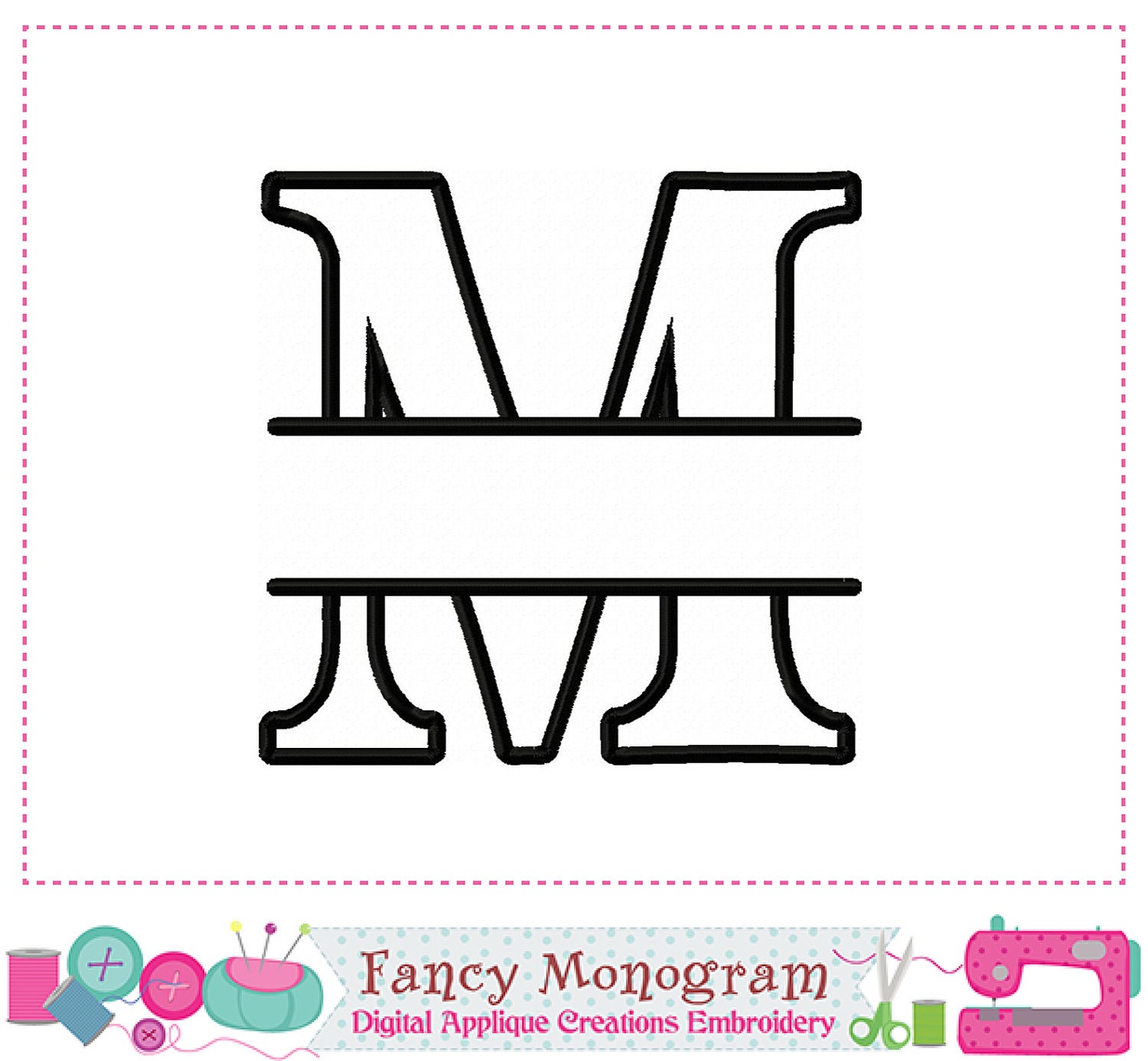 Alfabeto dividido letras divididas aplique Split Monogram | Etsy