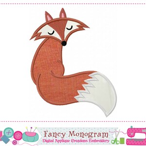 Fox Applique Fox Design Fox Embroidery Fox Animal - Etsy