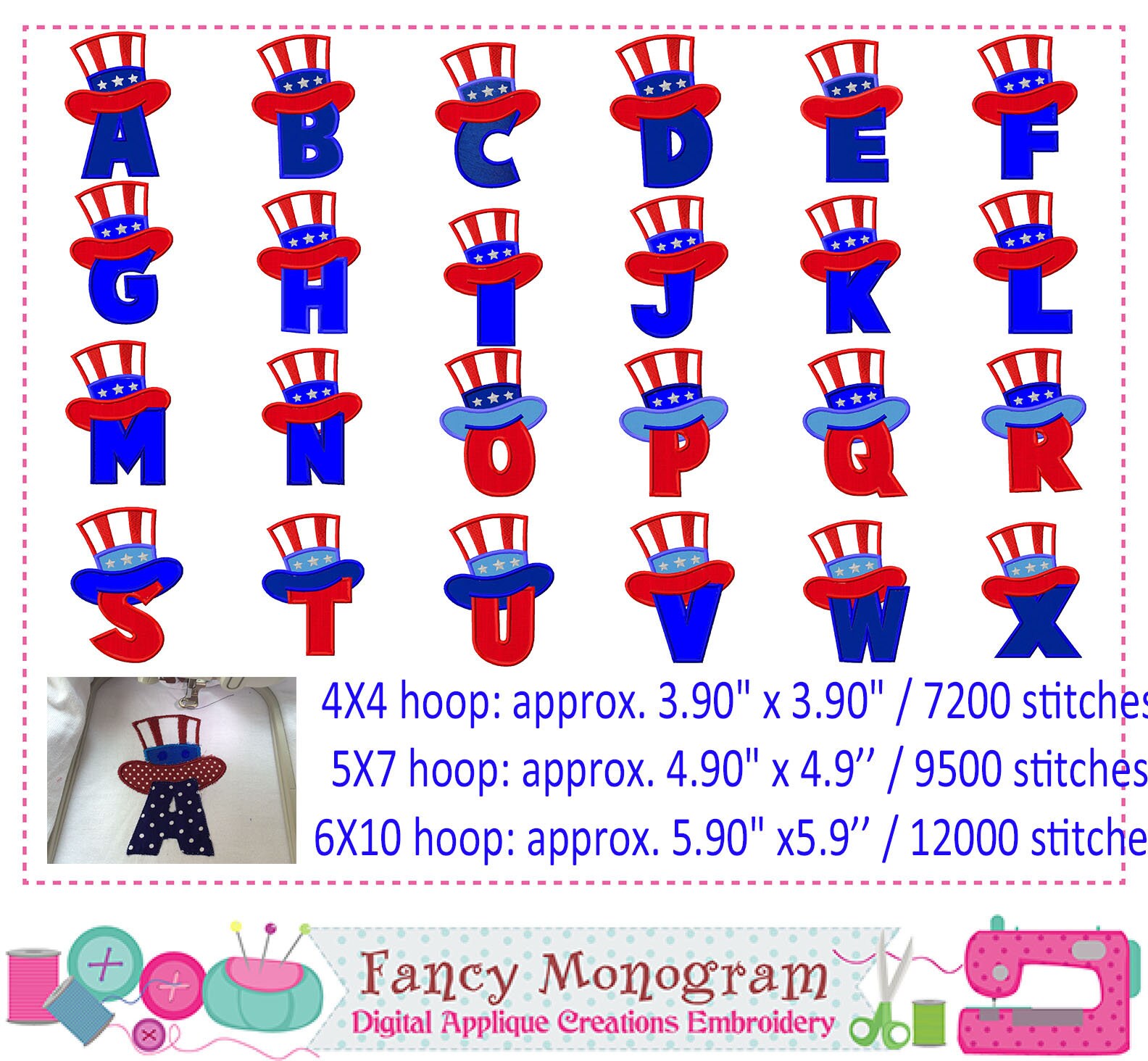 Craft Supplies & Tools Sewing & Needlecraft Sewing & Fiber Patriotic ...