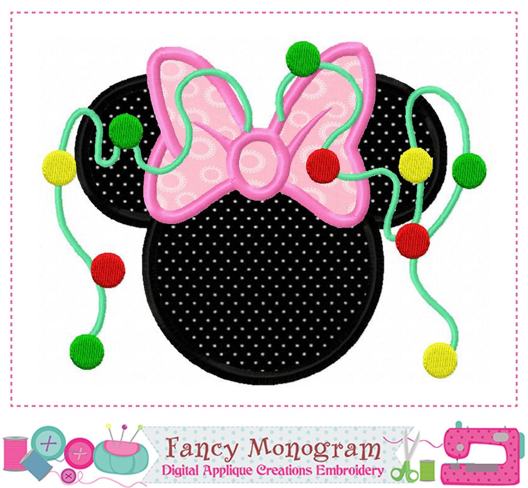 Christmas Minnie Design Christmas Minnie Embroidery Christmas Minnie ...