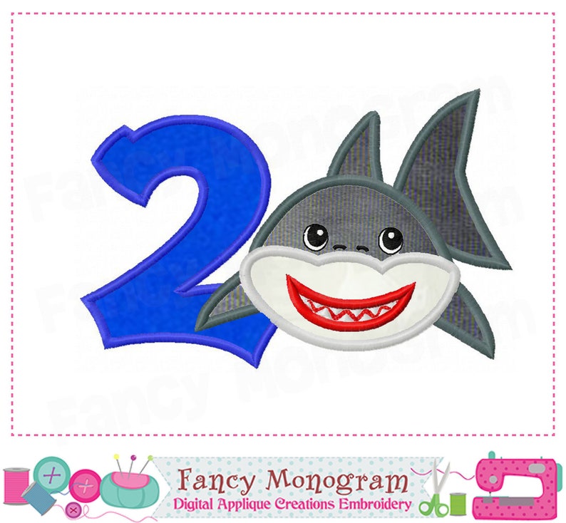Shark Dad Numbers Applique Shark Numbers Embroidery Shark - Etsy