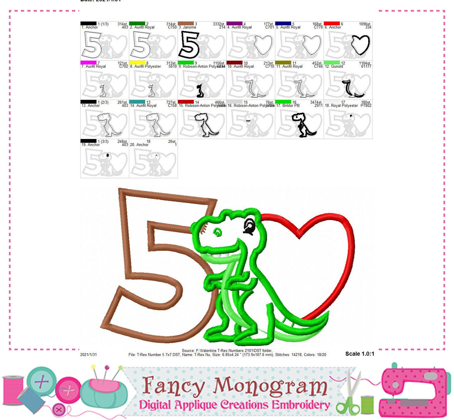 T-Rex Numbers design Dinosaur Numbers applique design | Etsy