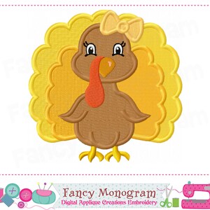 Turkey Embroidery Design Thanksgiving Embroidery Design - Etsy