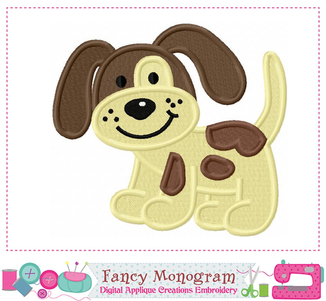 Puppy Machine Embroidery Design – Dog Embroidery Pattern (digital ...