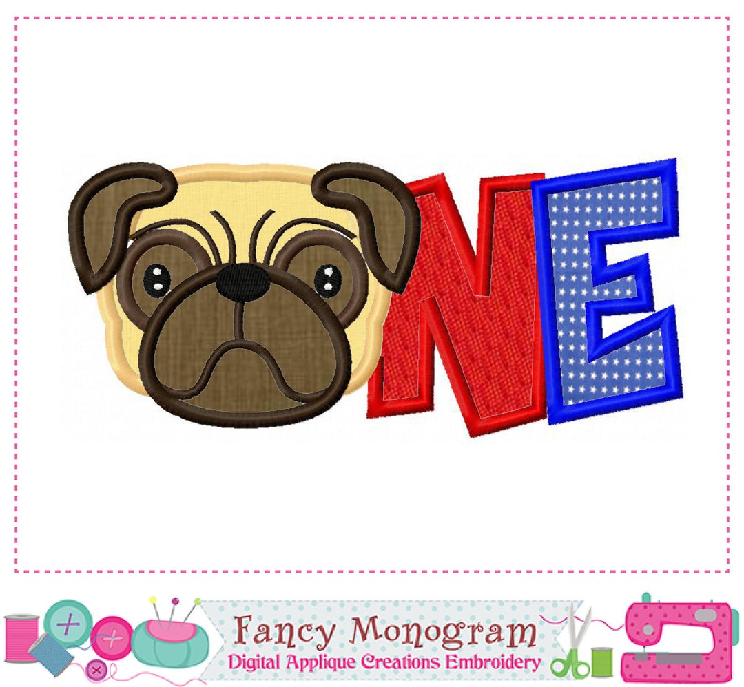 ONE Applique - Pit Bull Embroidery Design (4x4, 5x5, 6x6, 7x7 Inch ...