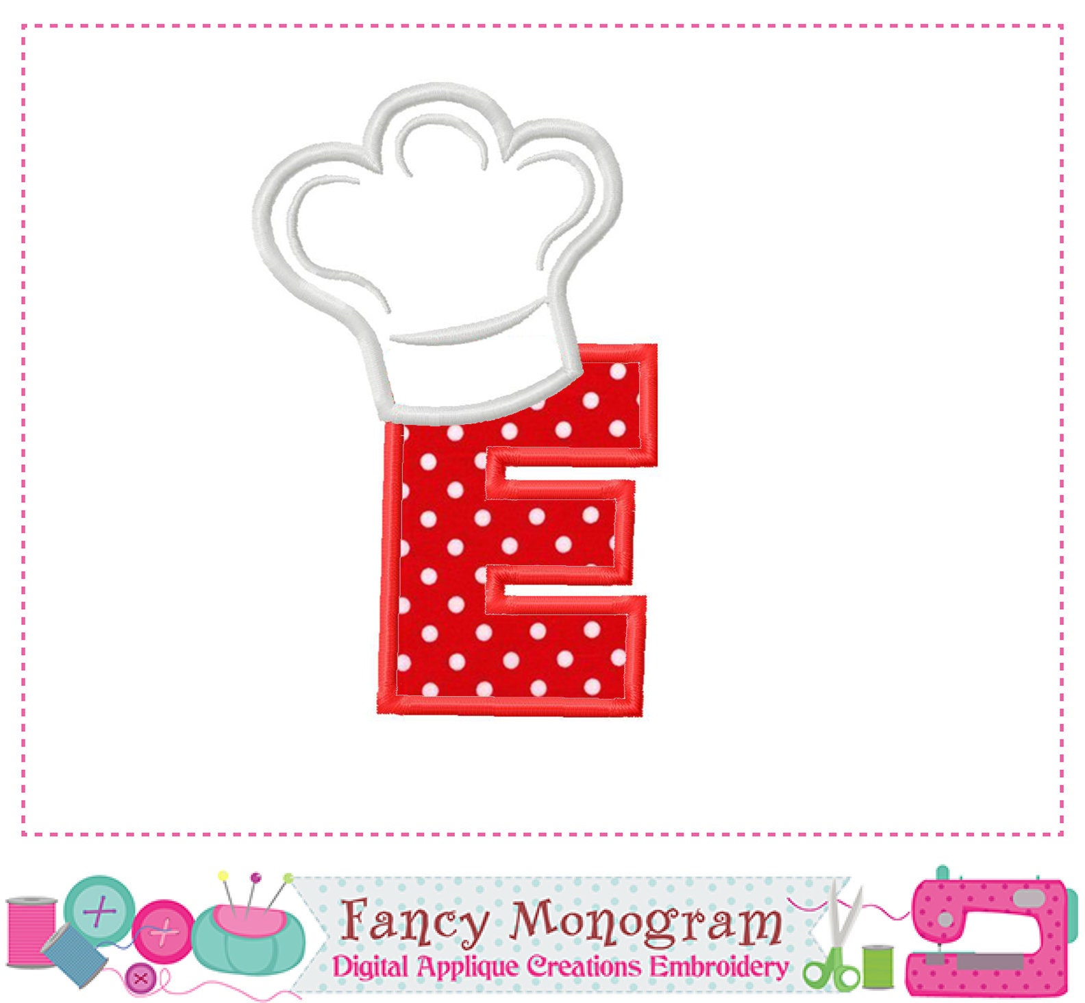 Cooking Monograms Font - Chef Alphabet Applique Embroidery Design -1653 ...