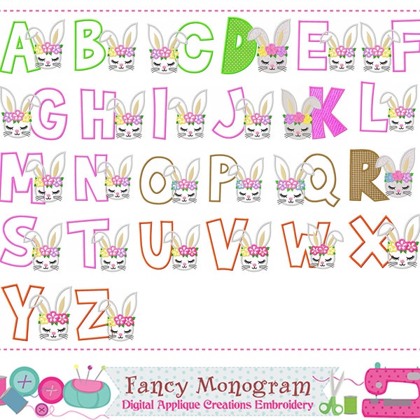 Bunny Embroidery - Etsy