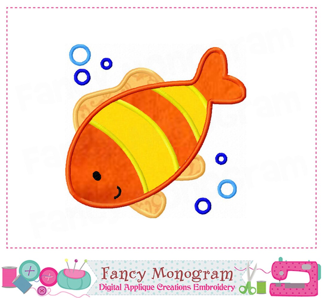 Fishing Applique Embroidery Design - Fun Outdoors Pattern 1642 - Etsy