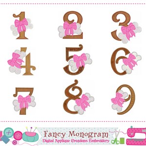 Puppy Birthday Numbers Embroidery Dog Bone Numbers Applique - Etsy
