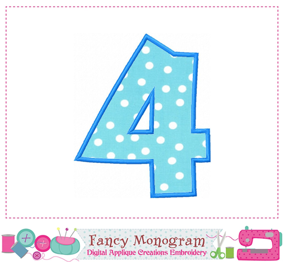 Numbers-embroidery Numbers Applique Birthday Numbers - Etsy