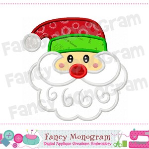 Santa Claus Applique Santa Claus Embroidery Santa Design - Etsy