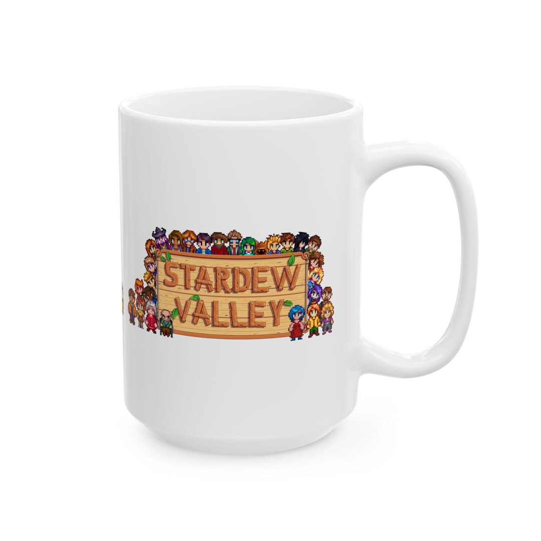 Stardew Valley Ceramic Mug - Stardew Sign & Characters (11oz, 15oz ...