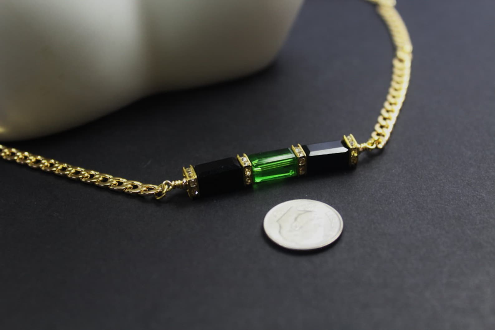 Emerald Necklace For Men Emerald With Black Tourmaline Etsy