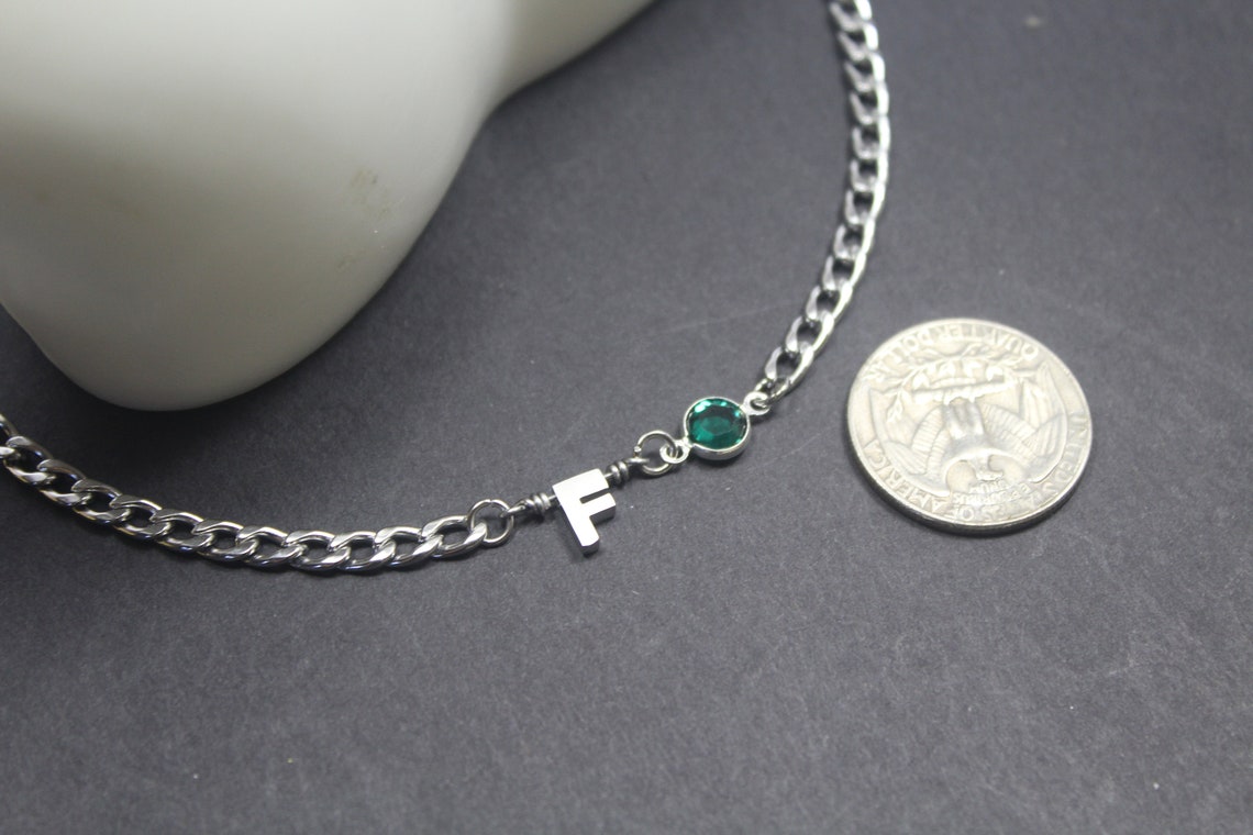 Custom Initial Birthstone Jewelry. Letter Necklace. Boyfriend Birthday ...