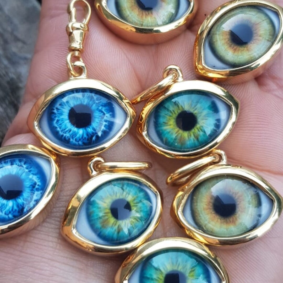 XL Huge Eye Pendant With SWIVEL CLASP, Charm - Etsy