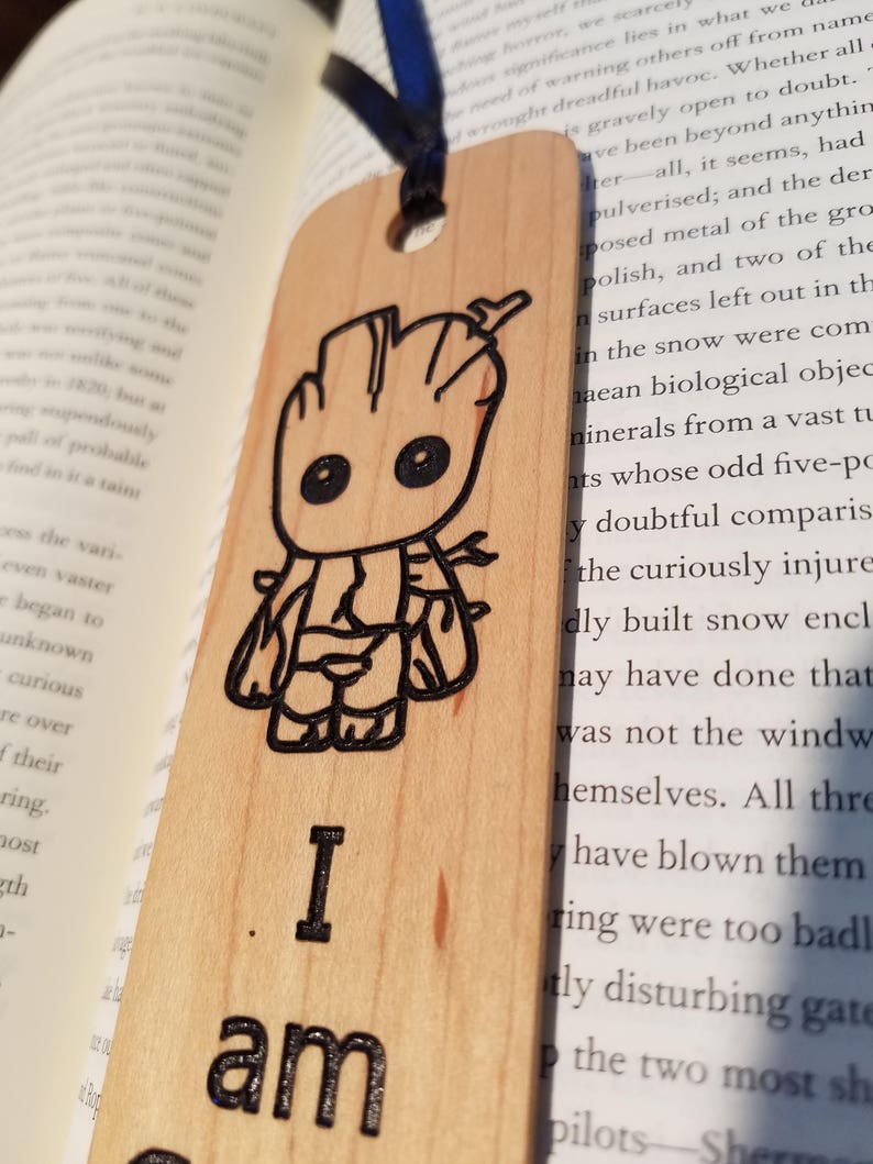 I Am Groot Wooden Bookmark Baby Groot - Etsy