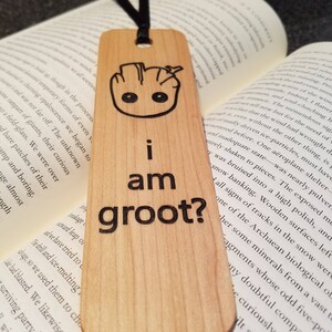 I Am Groot Wooden Bookmark - Etsy