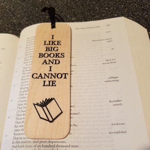 I Like Big Books Wooden Bookmark - Etsy