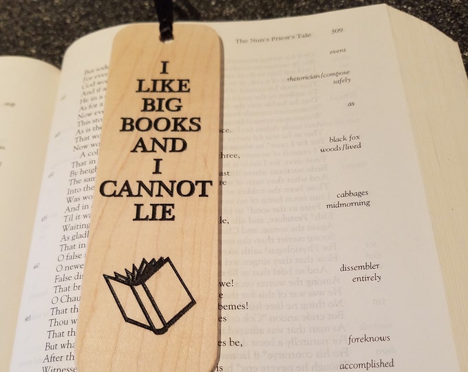 I Like Big Books Wooden Bookmark - Etsy