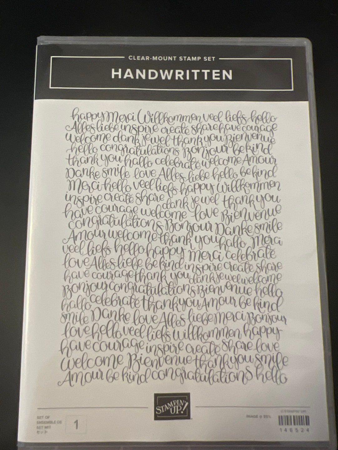 Stampin up Handwritten Background Stamp - Etsy