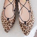 Pointed Toe Flats in Leopard Print Handmade to Order Leather or Vegan ...