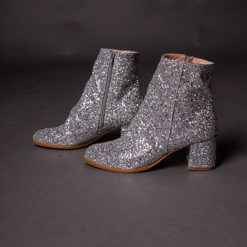 Silver Glitter Shoes - Etsy