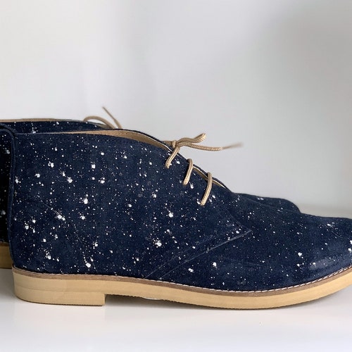 Dark Blue Handmade Leather Woman Ankle Boots - Etsy