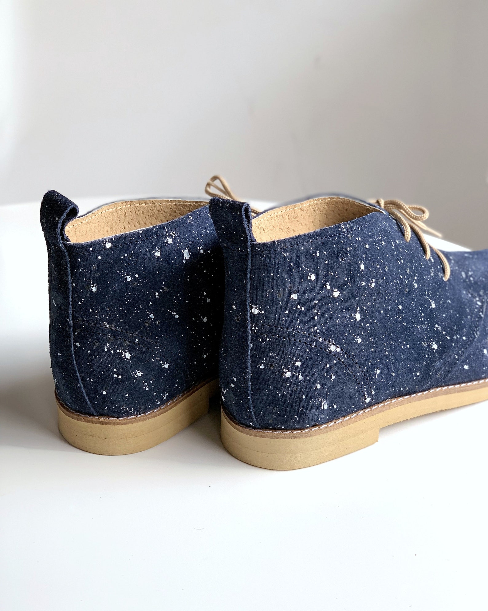 Dark Blue Handmade Leather Woman Ankle Boots - Etsy