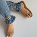 Natural Color Sandals Toe Ring Barefoot Chic Sandals - Etsy