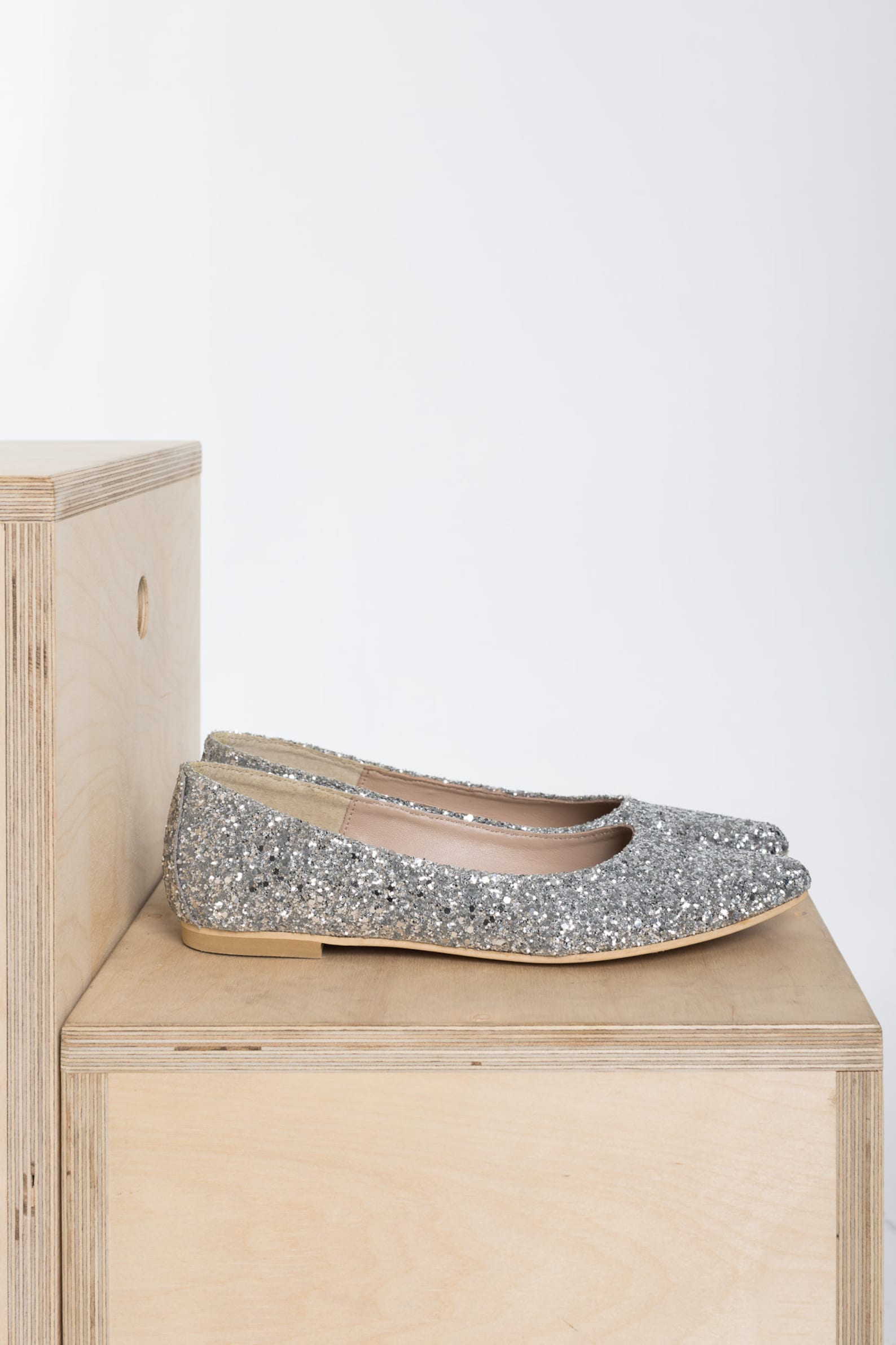 Silver Glitter Wedding Flats Wedding Shoes Ballet Flats | Etsy