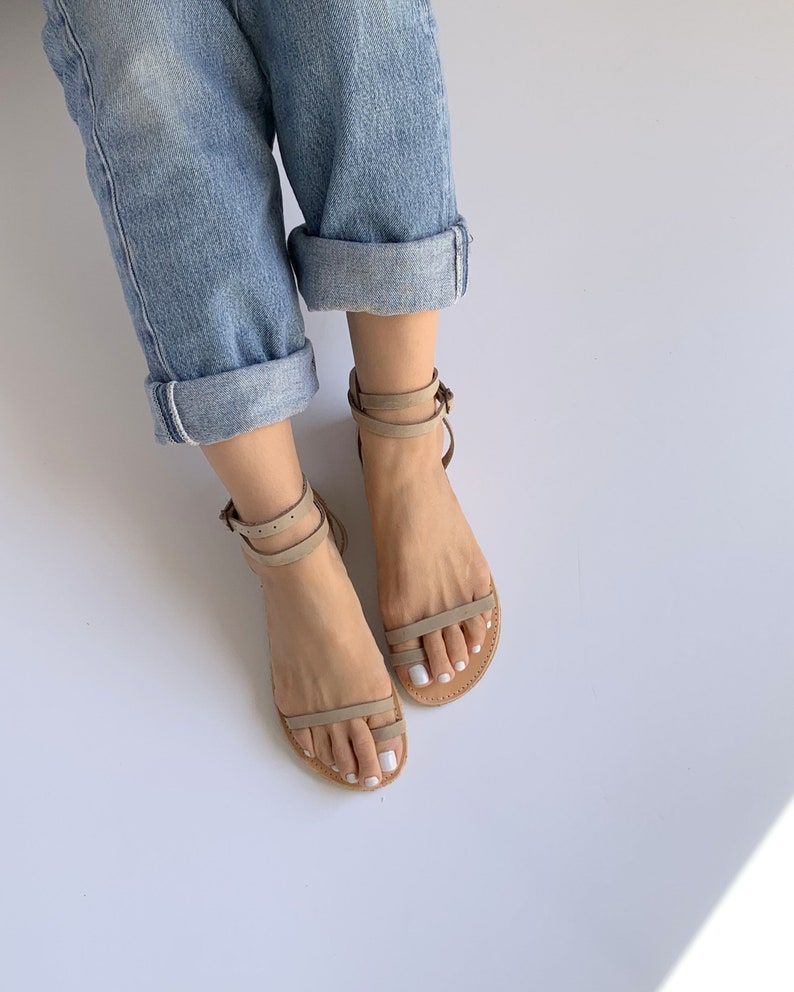 Natural Color Sandals Toe Ring Barefoot Chic Sandals - Etsy