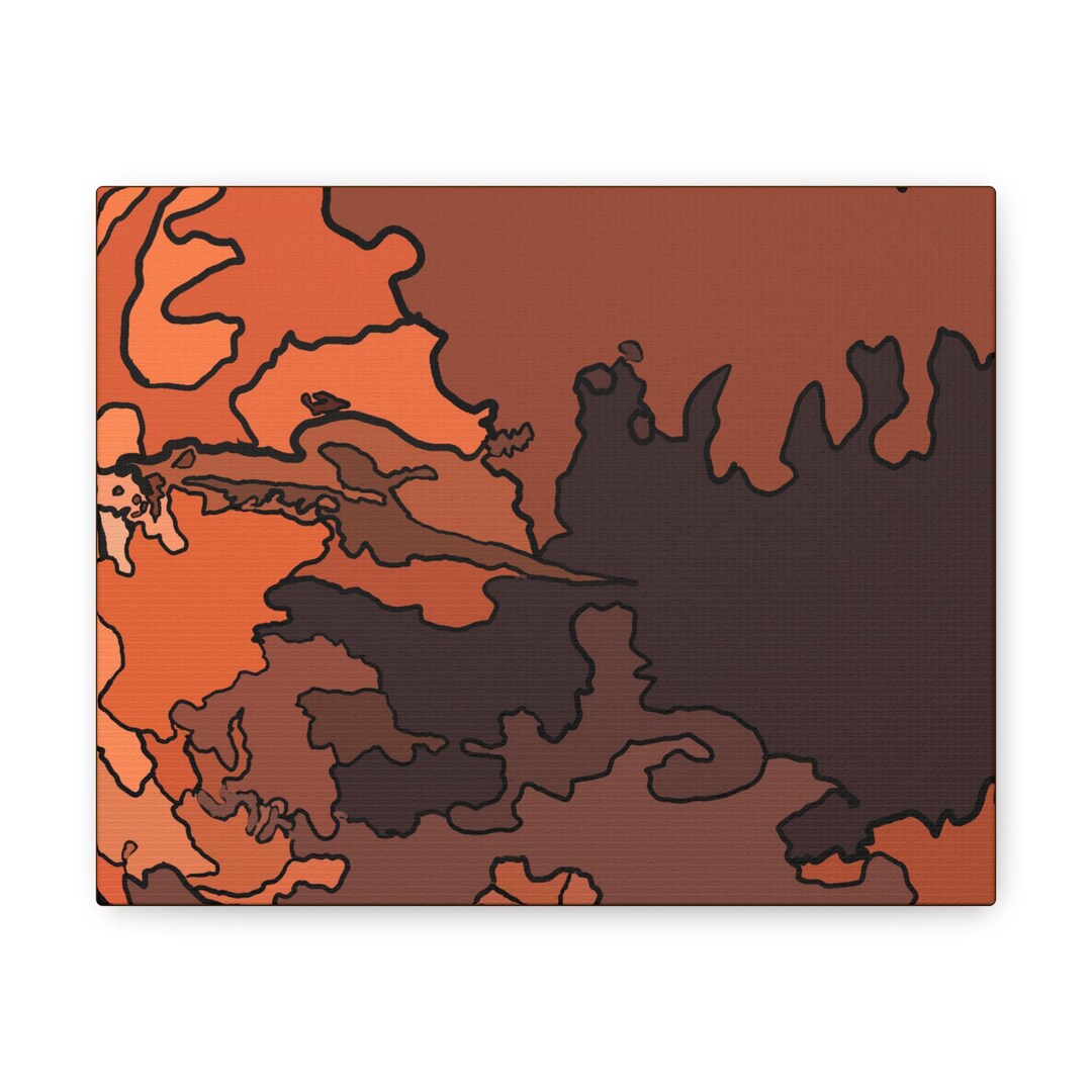 Mars the 4th Planet in Our Solar System Abstract Art Canvas Gallery ...