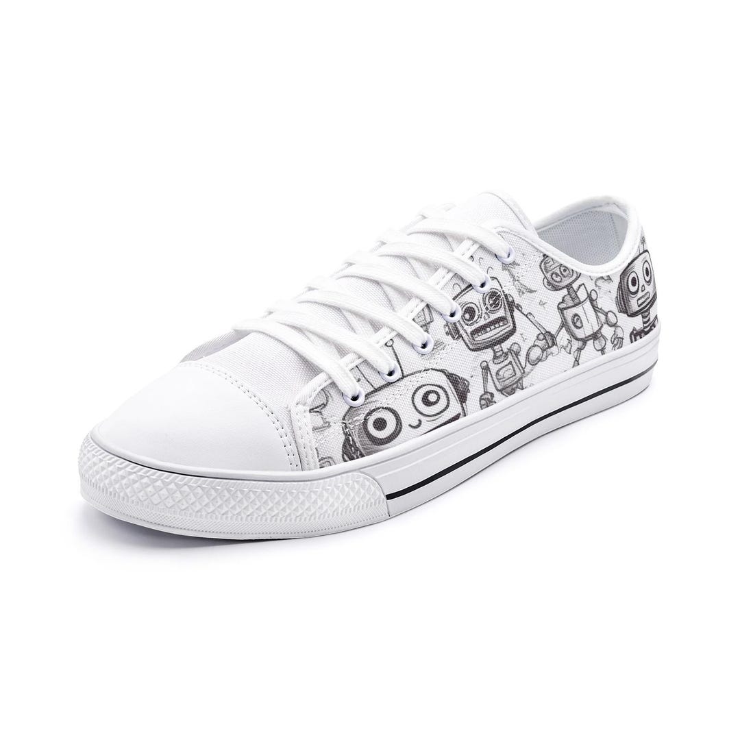 Robot Drawings Unisex Low Top Canvas Shoes - Etsy