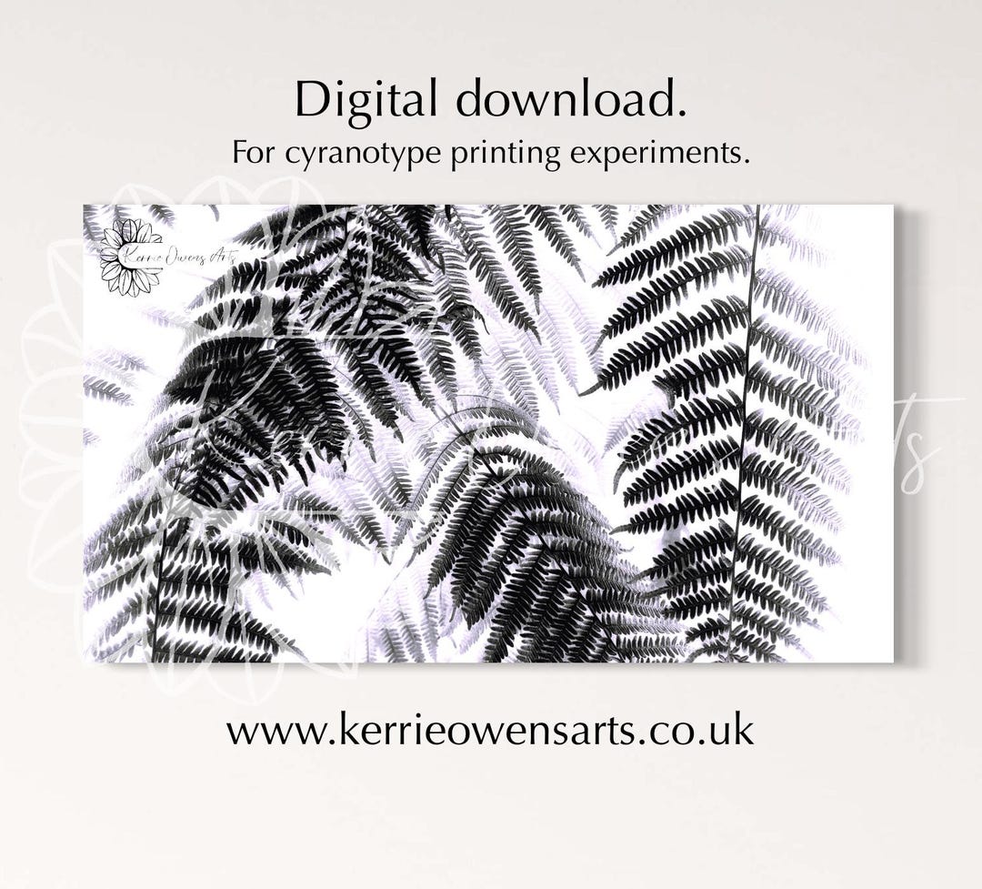 Fern Leaf Cyanotype Negative Template for Acetate Sheets. Print at Home ...