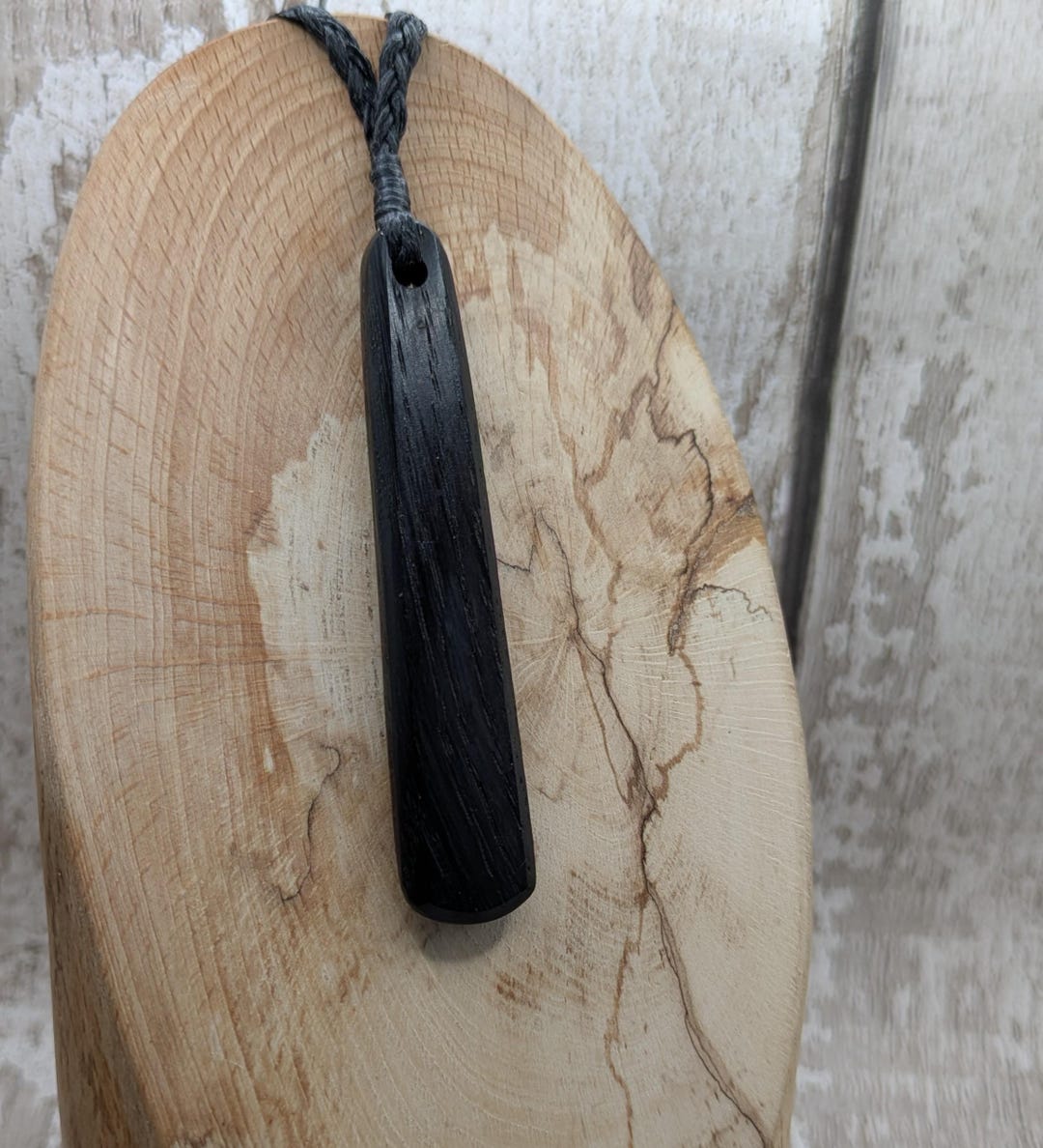 Fenland Bog Oak Carved Wood Roimata Tear Drop Pendant - Ancient British ...