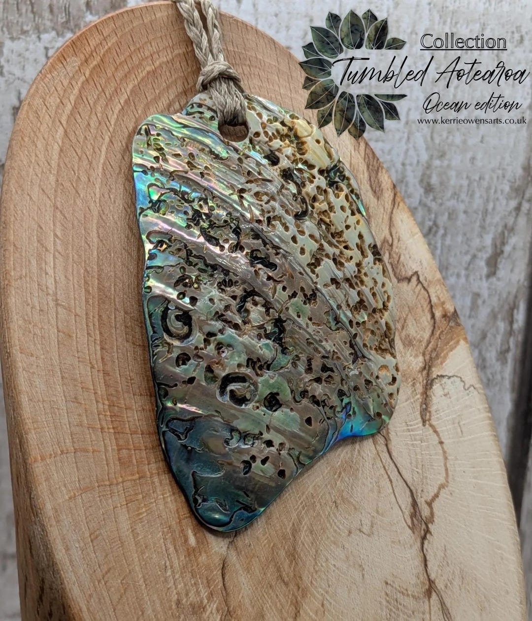 Large Freeform NZ Pāua Shell Pendant – Iridescent Abalone Statement ...