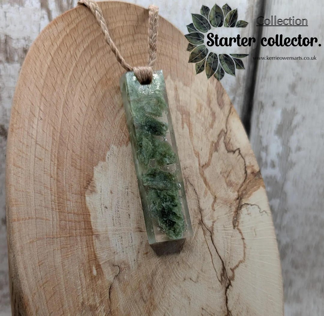 Alaskan Nephrite Jade in Resin Pendant. - Etsy