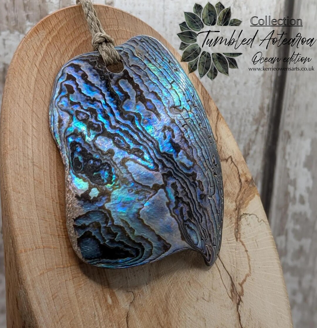 Large Freeform NZ Pāua Shell Pendant – Iridescent Abalone Statement ...