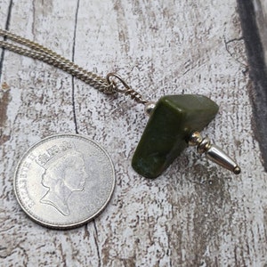New Zealand Pounamu Greenstone Marsden Jade Pendulum on 925 Sterling ...