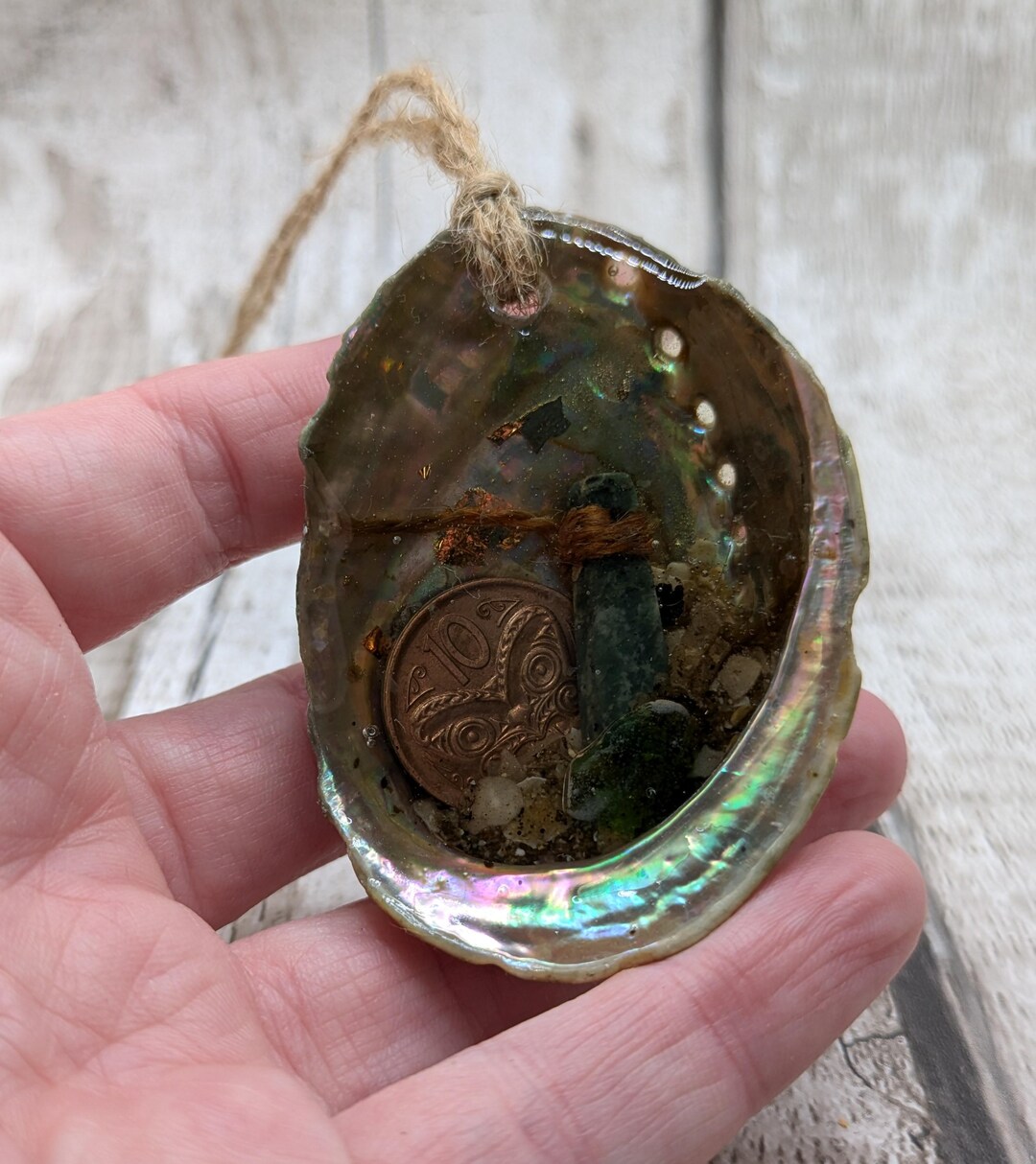 New Zealand Pounamu Greenstone Serpentine Roimata in Epoxy Resin and ...