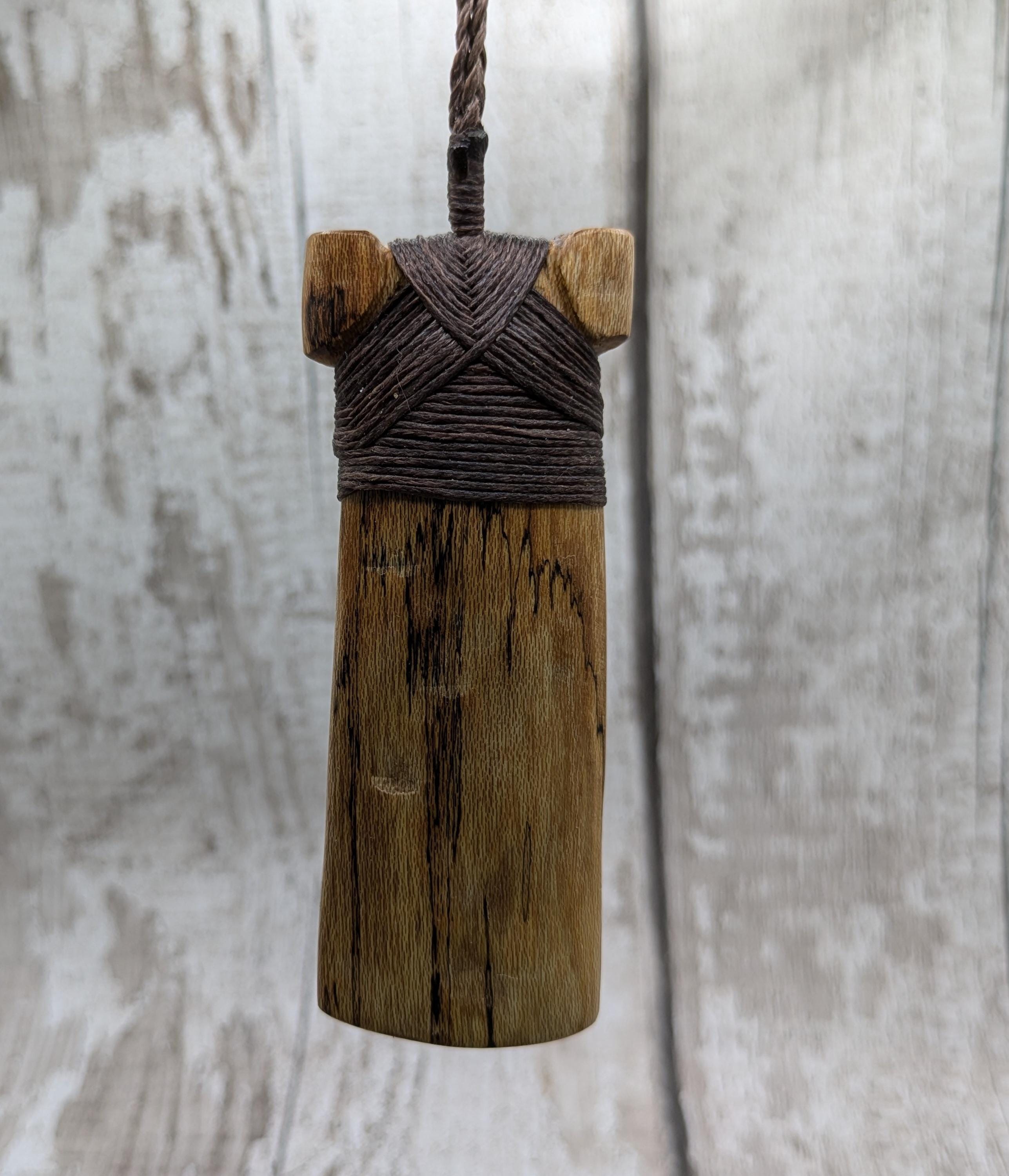 Spalted Laburnum Wood Pendant Chisel Carved Hei Toki Adze. - Etsy