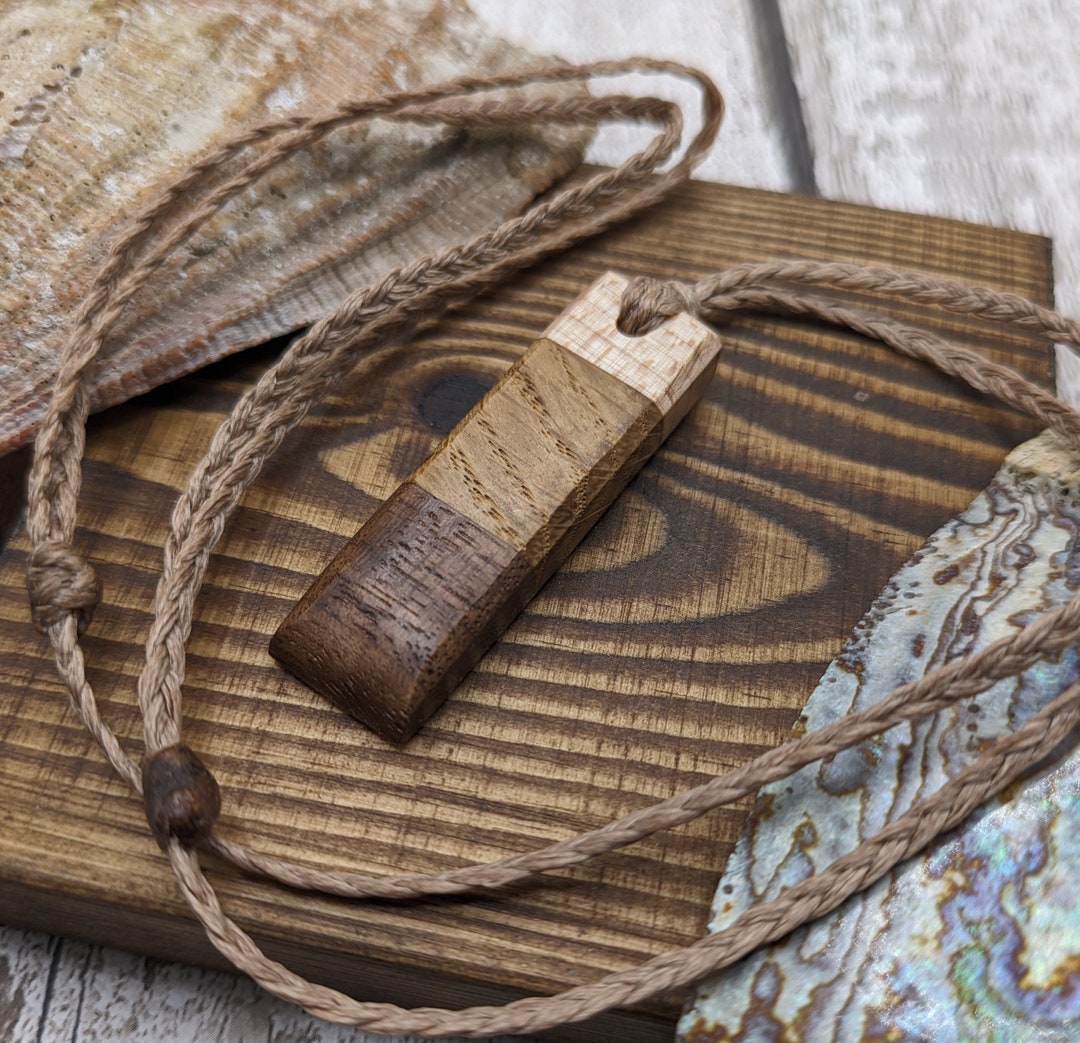 Mixed Layered Wood Hei Toki Adze Pendant. - Etsy