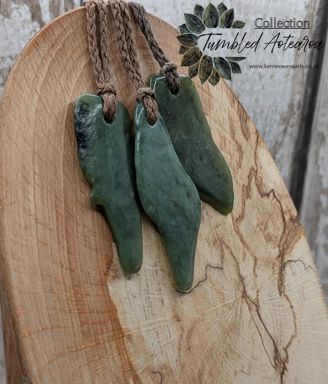 Tumble Polished New Zealand Pounamu Jade Necklace – Raw Greenstone ...