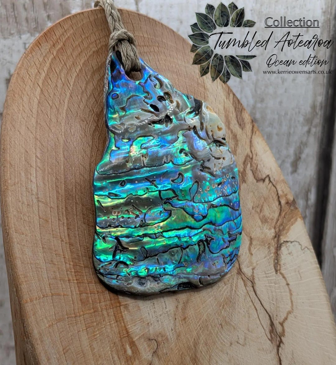 Large Freeform NZ Pāua Shell Pendant – Iridescent Abalone Statement ...