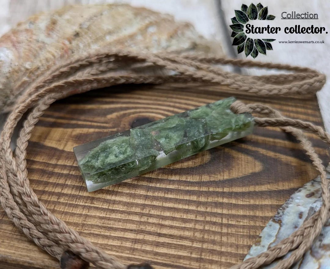 Alaskan Nephrite Jade in Resin Pendant. - Etsy