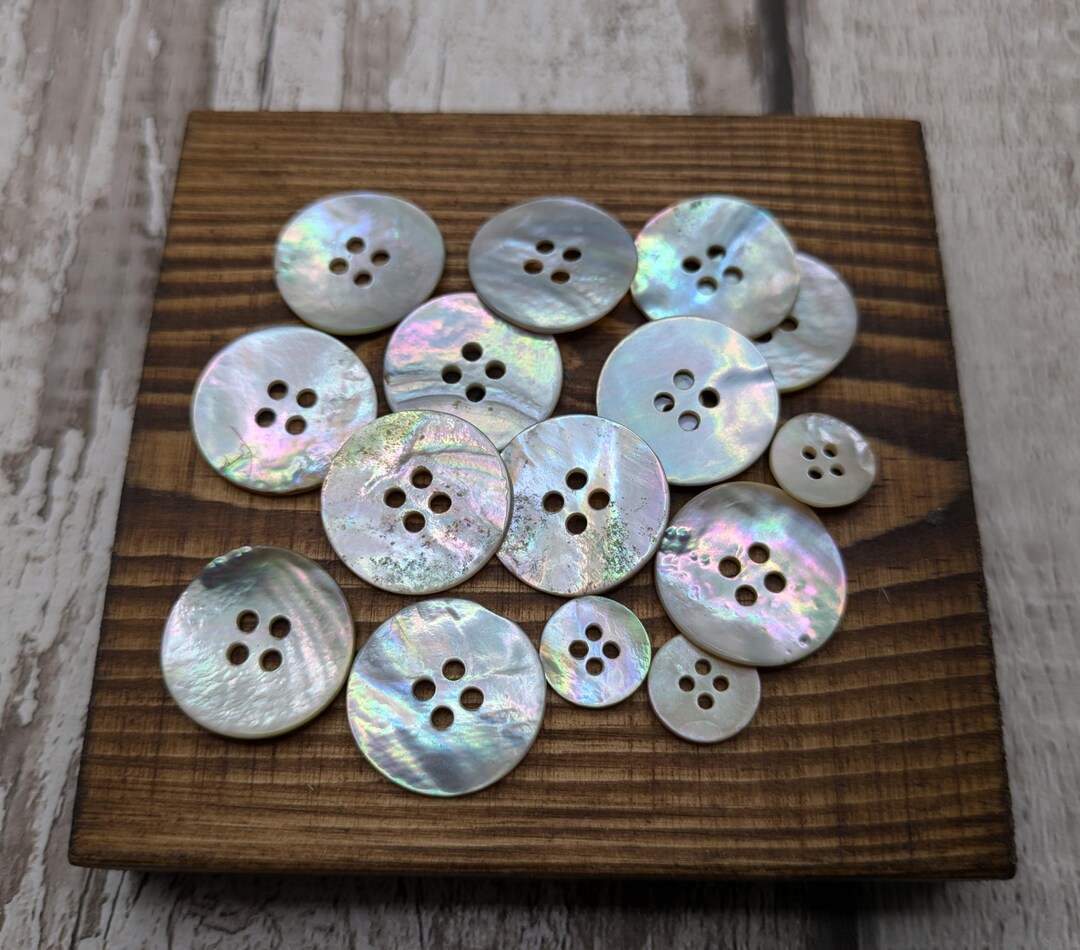 Abalone Shell 4 Hole Buttons. - Etsy