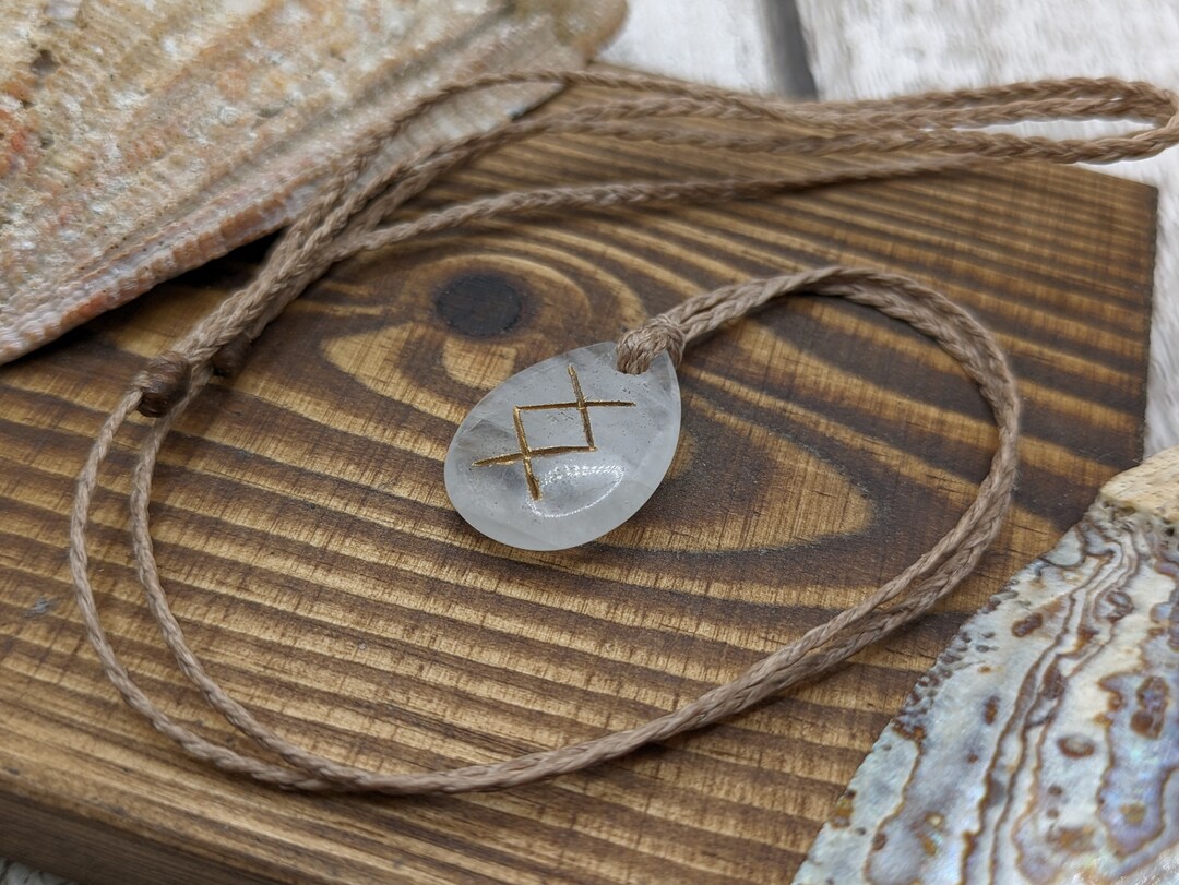 Ingwaz Palm Stone Rune Pendant. - Etsy