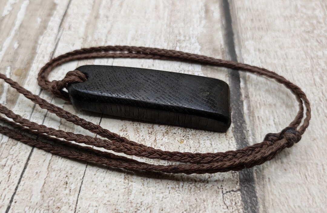 Bog Oak With Moldavite Chips Hei Toki Styled Pendant. - Etsy UK